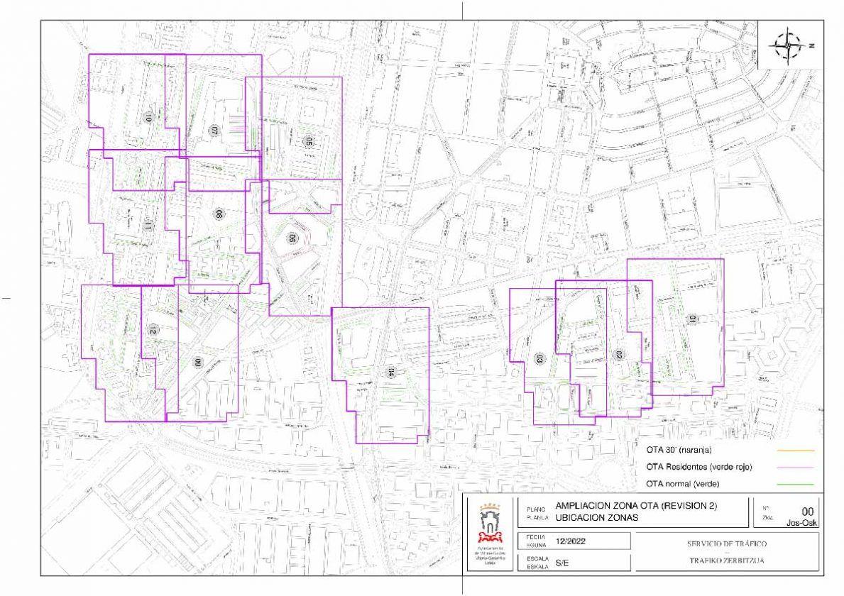 Este es el nuevo mapa de la OTA de Vitoria tras la incorporación de 3. ...