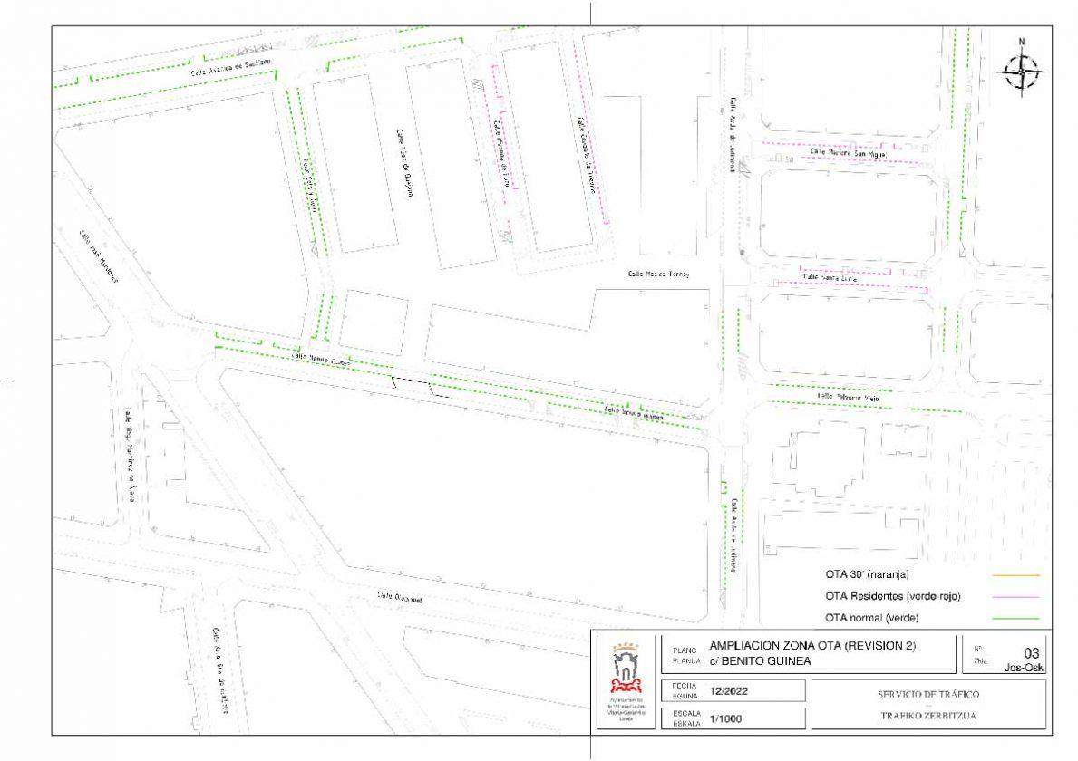 Este es el nuevo mapa de la OTA de Vitoria tras la incorporación de 3. ...