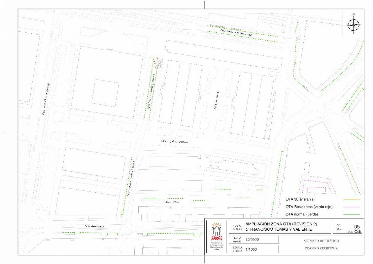 Este es el nuevo mapa de la OTA de Vitoria tras la incorporación de 3. ...