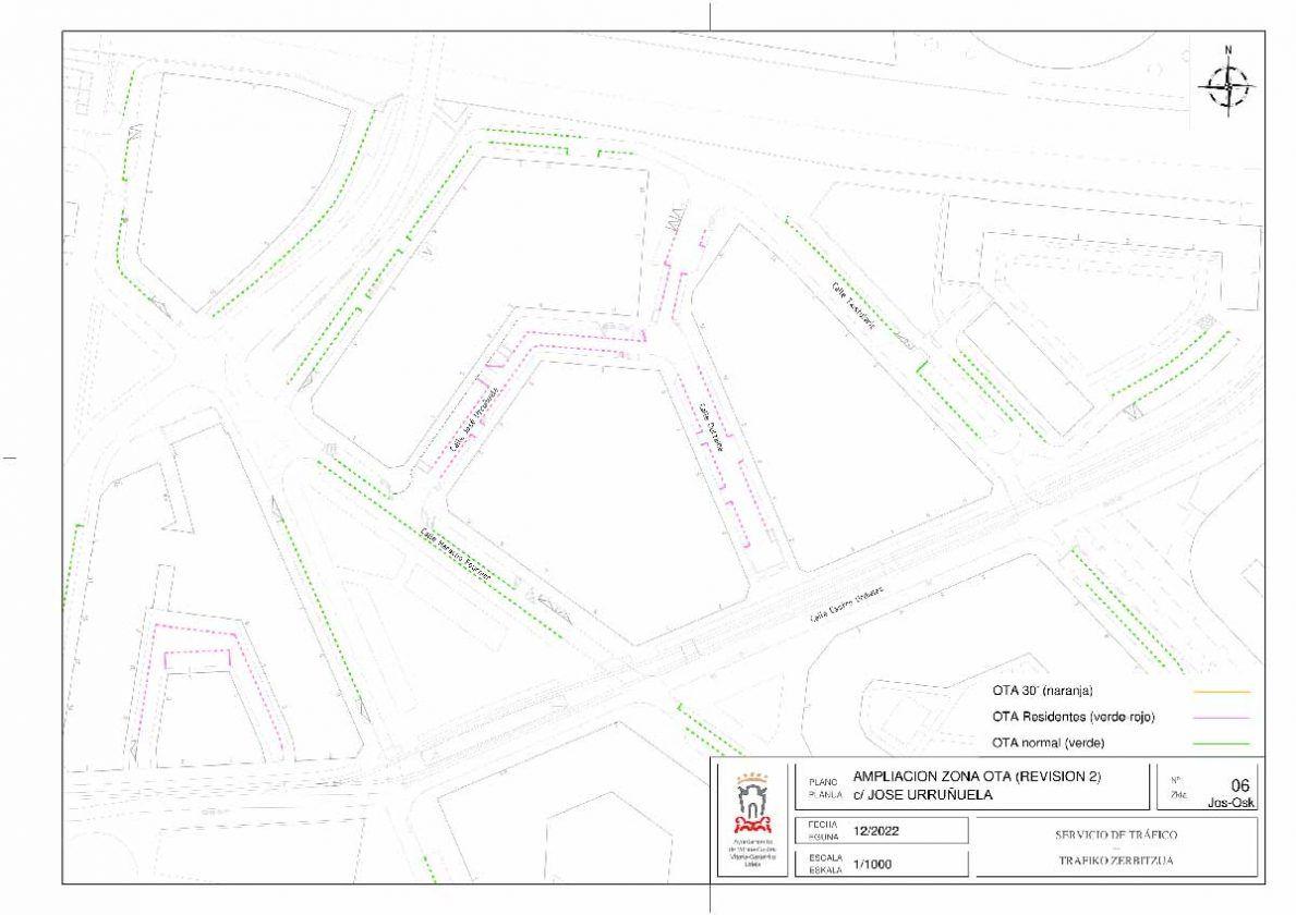 Este es el nuevo mapa de la OTA de Vitoria tras la incorporación de 3. ...