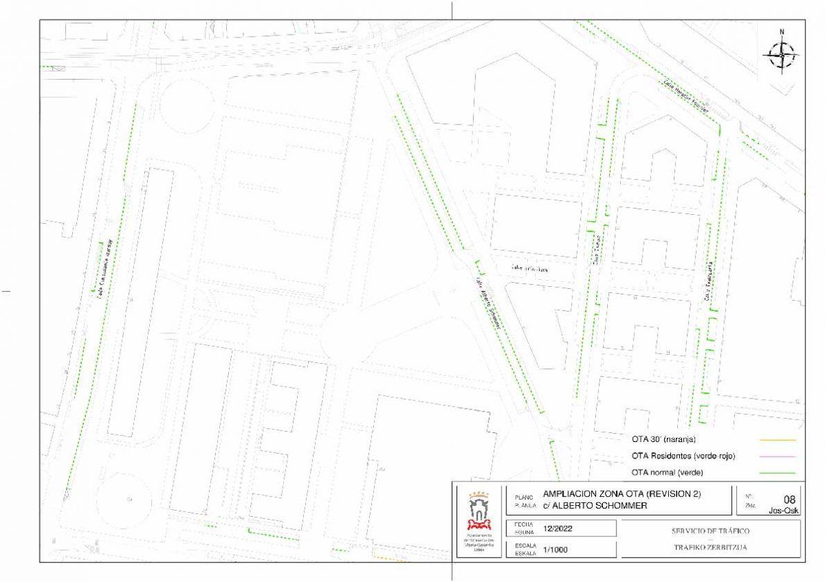 Este es el nuevo mapa de la OTA de Vitoria tras la incorporación de 3. ...